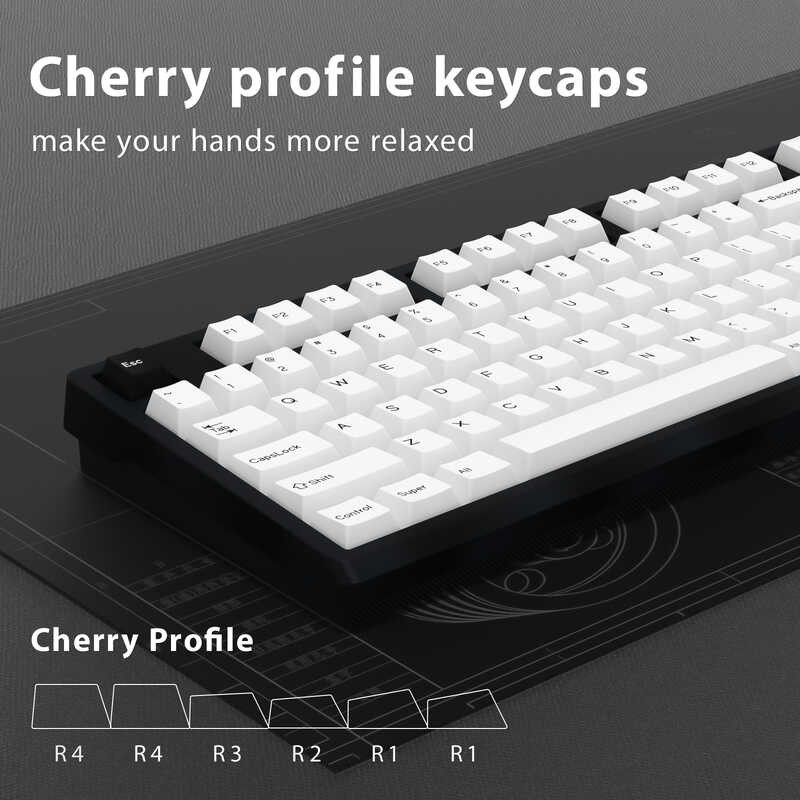 ☀ Kbdiy 176 Keys Cherry Profile G BOW Keycaps PBT Double Shot Nical ...