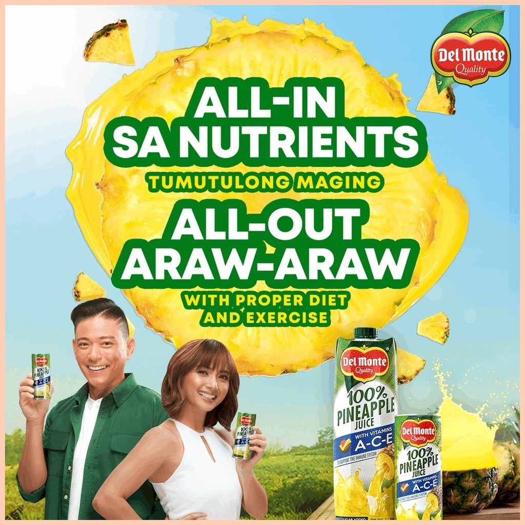 ¤ DEL MONTE 100% Pineapple Juice with Vitamin ACE to Boost the Immune ...