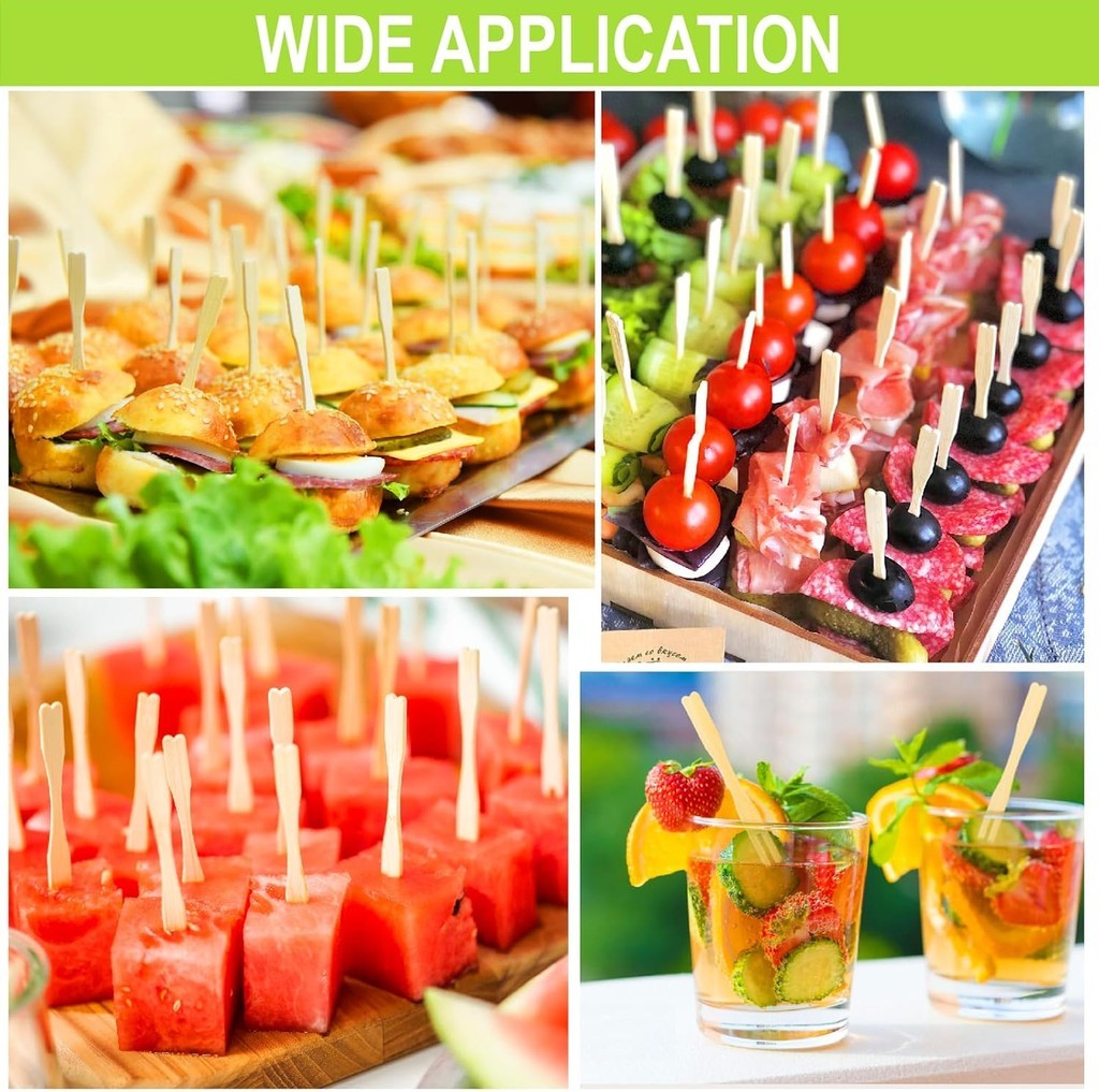 Buy 1 Take 1 100Pcs/Pack Bamboo Mini Fork Siomai Takoyaki Cocktail ...