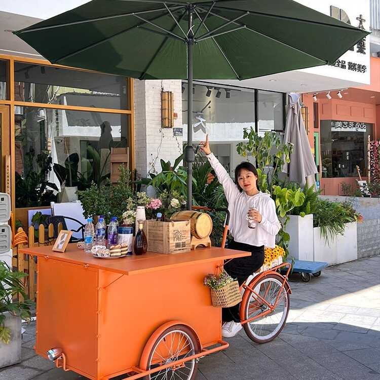 Night Market Food Cart Three-Wheel Stall Cart Food Cart Commercial ...