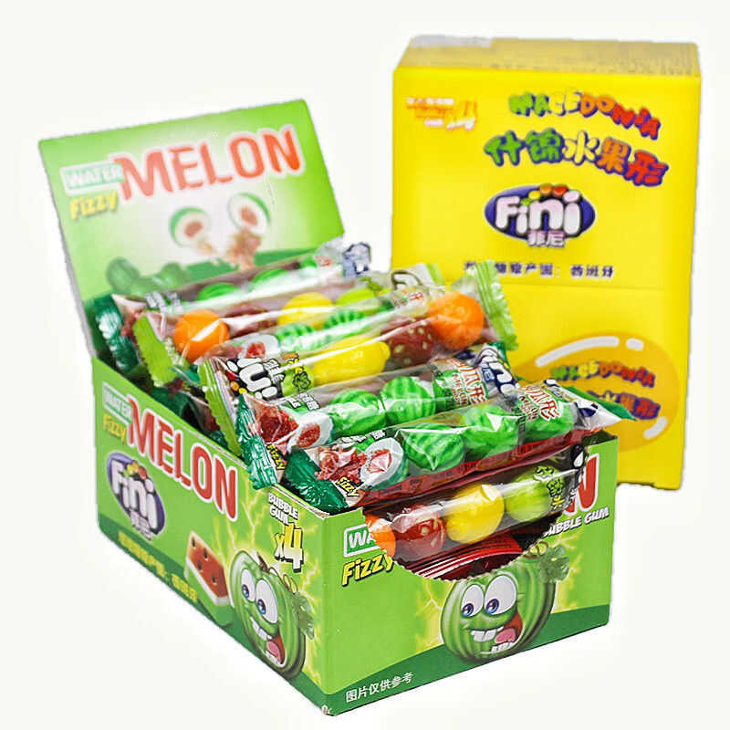 Fini Watermelon 20 Pieces Spanish Filled Bubble Chewing Gum Children's ...