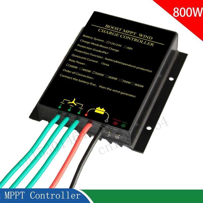 Low Speed MPPT 800W Wind Power Charge Discharge Controller 12V 24V 48V ...