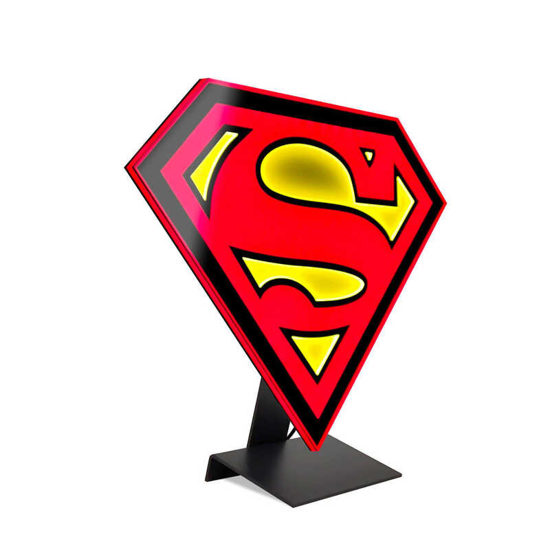 DC Comics Superman Desk Lamp | House Of El Crest Table Nightlight ...