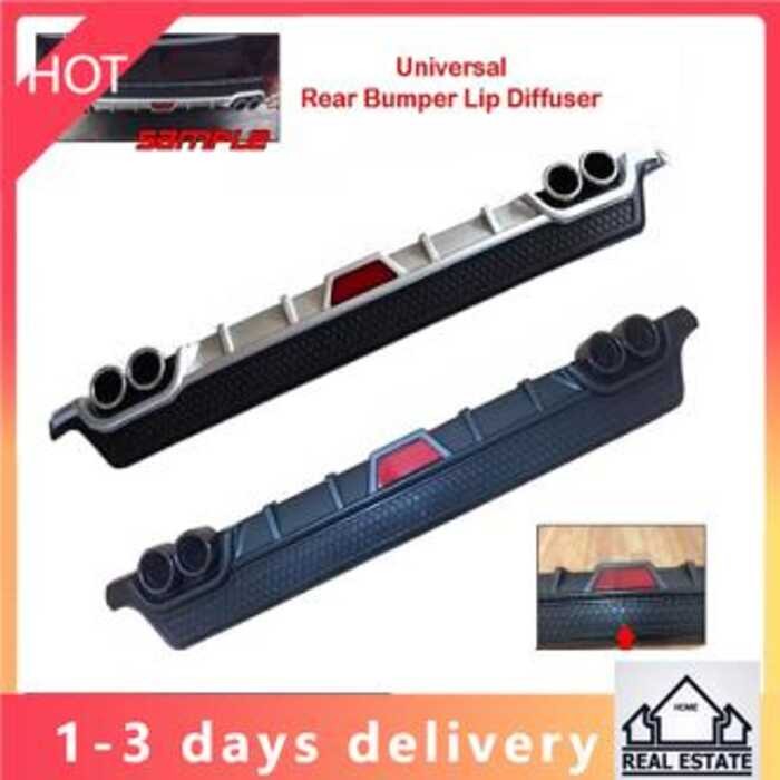 Universal Rear Bumper Diffuser (Matte Black) For Vios Gen 3, Innova ...