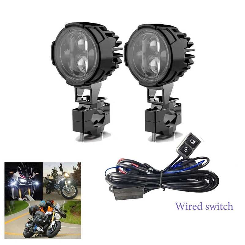 A New Motorcycle Anti Fog 120W External Lens Spotlight Dual Color ...