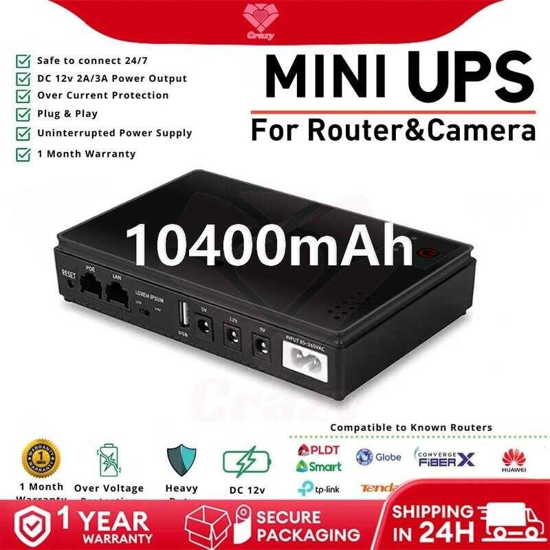 Expose Power Supply 1A/9A Uninterruptible Mini Rechargeable UPS 12V ...