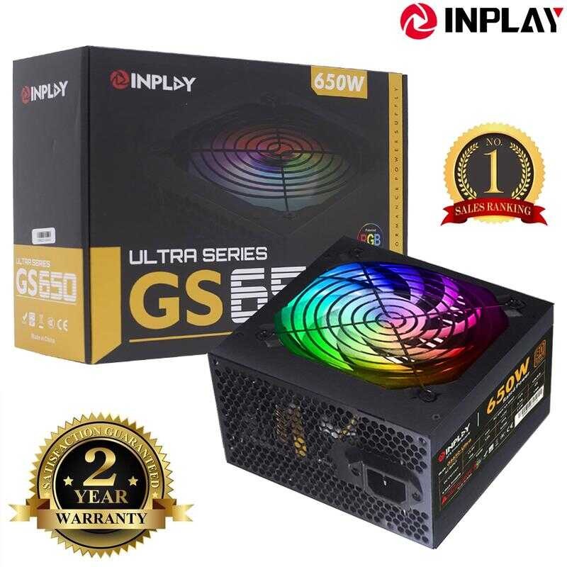 Inplay Power Supply 450W 550W 650W 750W 80 PLUS Bronze ATX PSU With RGB ...