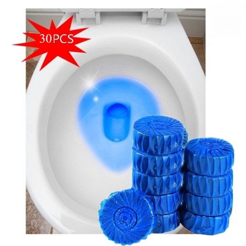 Blue Tab Toilet Bowl Cleaner Automatic Tank Bathroom Clean Stain ...