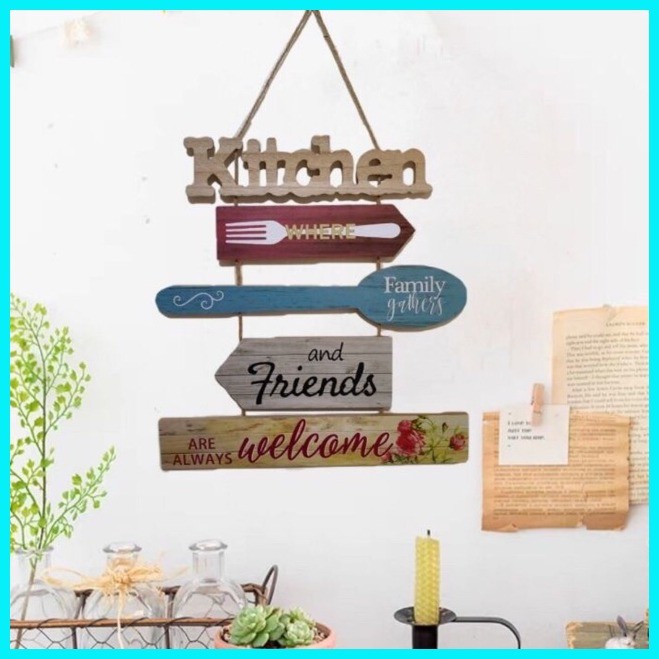 Kitchen Rules Wooden Hanging Wall Decor |Kitchen Decorations in the ...