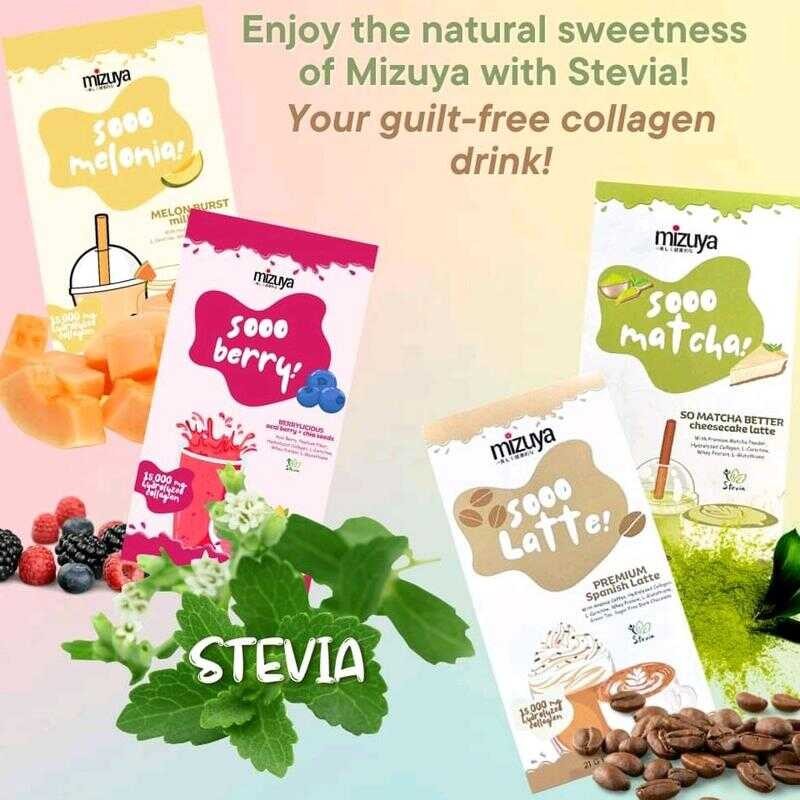 Mizuya Collagen Drink - Sweetened With Natural Stevia 10 Sachet Per Box ...