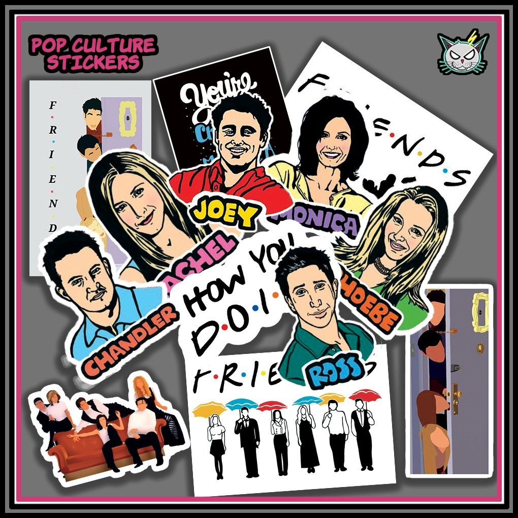 § Sitcom - FRIENDS - Vinyl Sticker Pack (10 pcs per pack) Tumbler ...