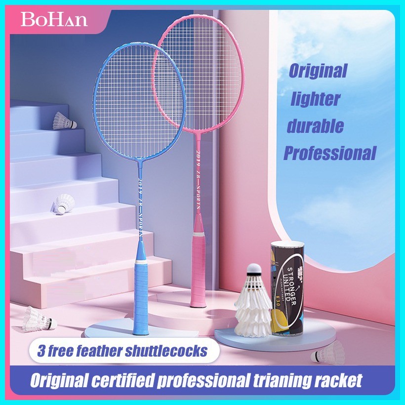 Badminton set Racket Professional Rocket With Feather Shuttlecock For ...
