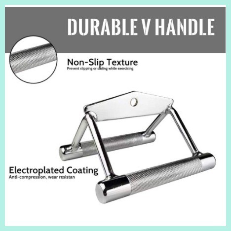 Double d rowing Close grip seated row handle bar cable attachment home ...