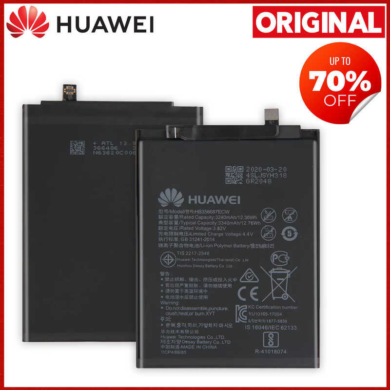 Orihinal na Huawei Nova 3i Battery Model HB356687ECW (3340mAh) High Quality Phone Battery ...