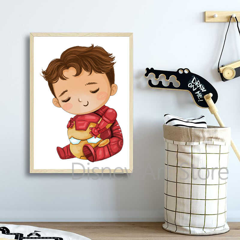 Movie Posters Superhero Boys Gifts Watercolor Baby Iron Man Thor Art ...