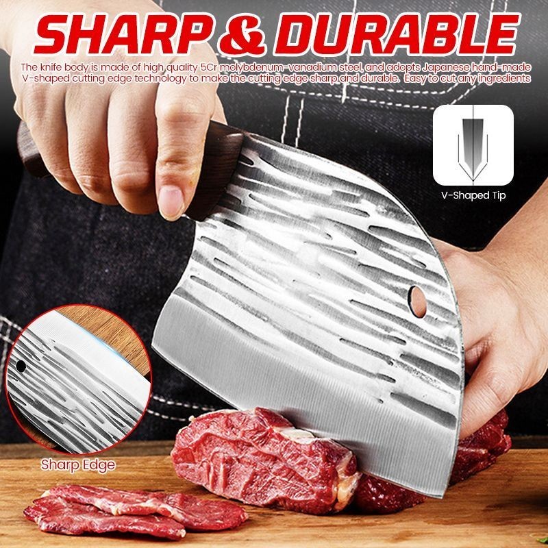 Kitchen Knife Traditional Handmade Stainless Steel Chef Chopper Cooking ...