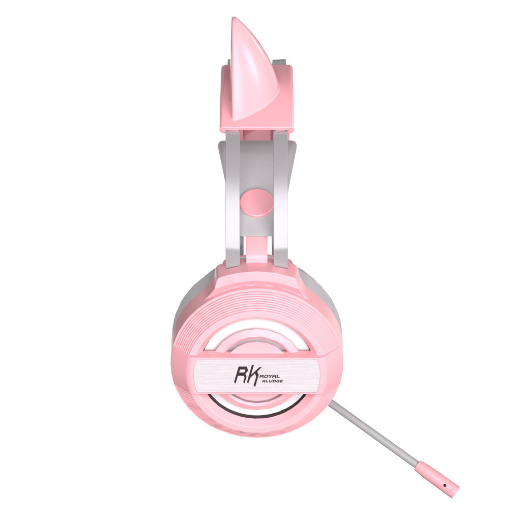 Royal Kludge RK computer cute led rgb wired gamer cat ear gaming ...