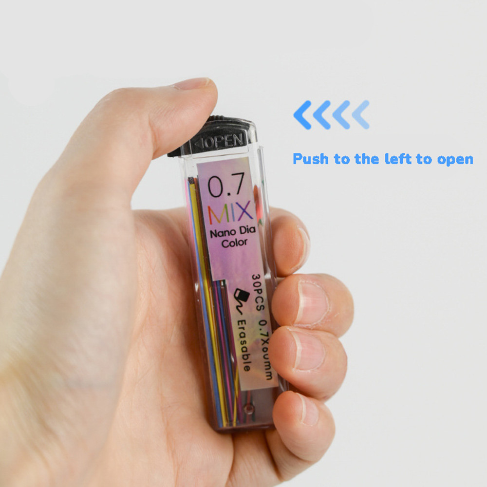 0.7mm Colored Automatic Lead Refill HB Graphite Lead Art Sketch ...