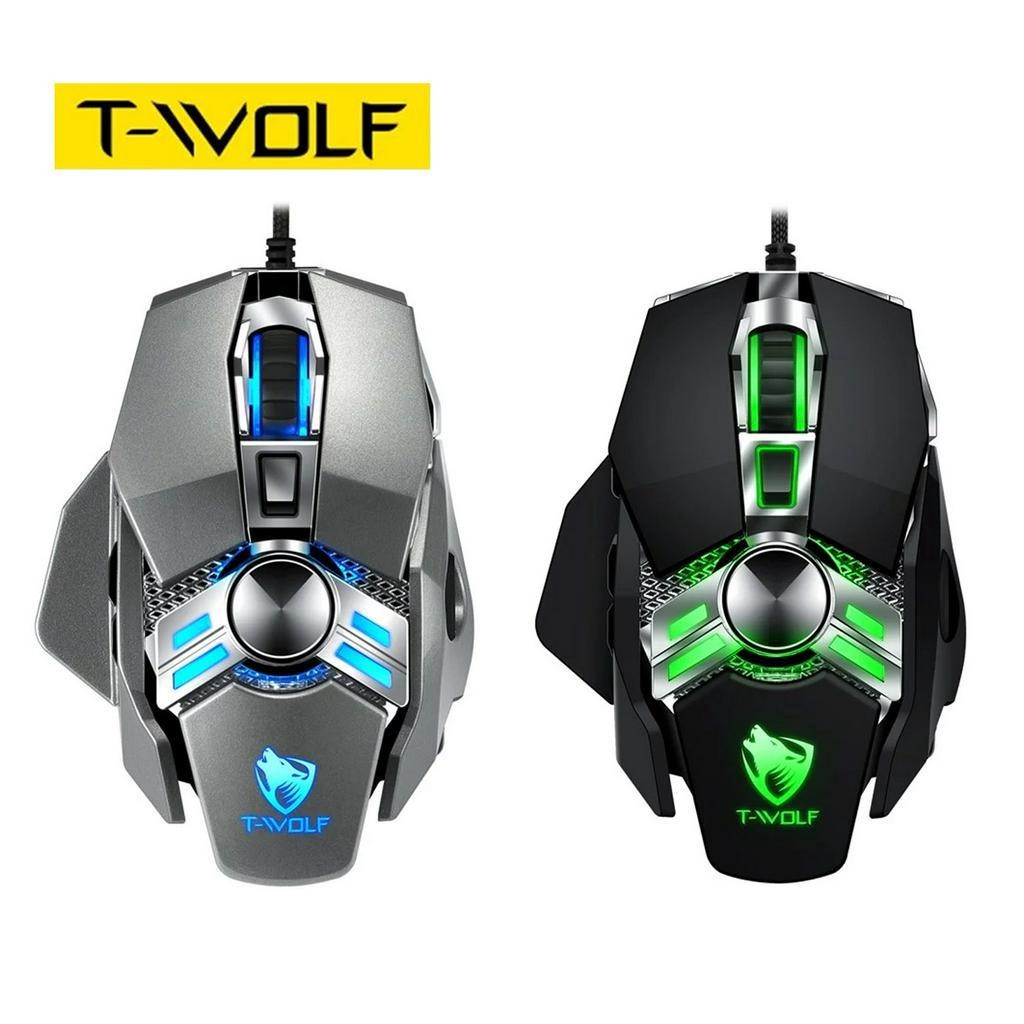 Macro Programming Mouse T-WOLF Wolf Warrior Wired Gaming Mouse V10 ...