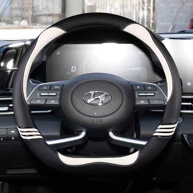 Microfiber Leather D Shape Car Steering Wheel Cover Para Sa Hyundai ...