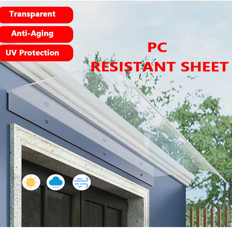 Awning Sile Canopy PC Fully Transparent Outdoor Sun Protection Canopy ...