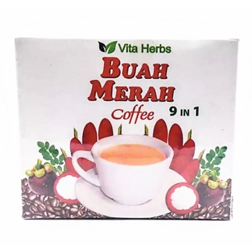 Vita Herbs Buah Merah Coffee 9 in 1 (21g * 10 sachets) | Shopee Philippines