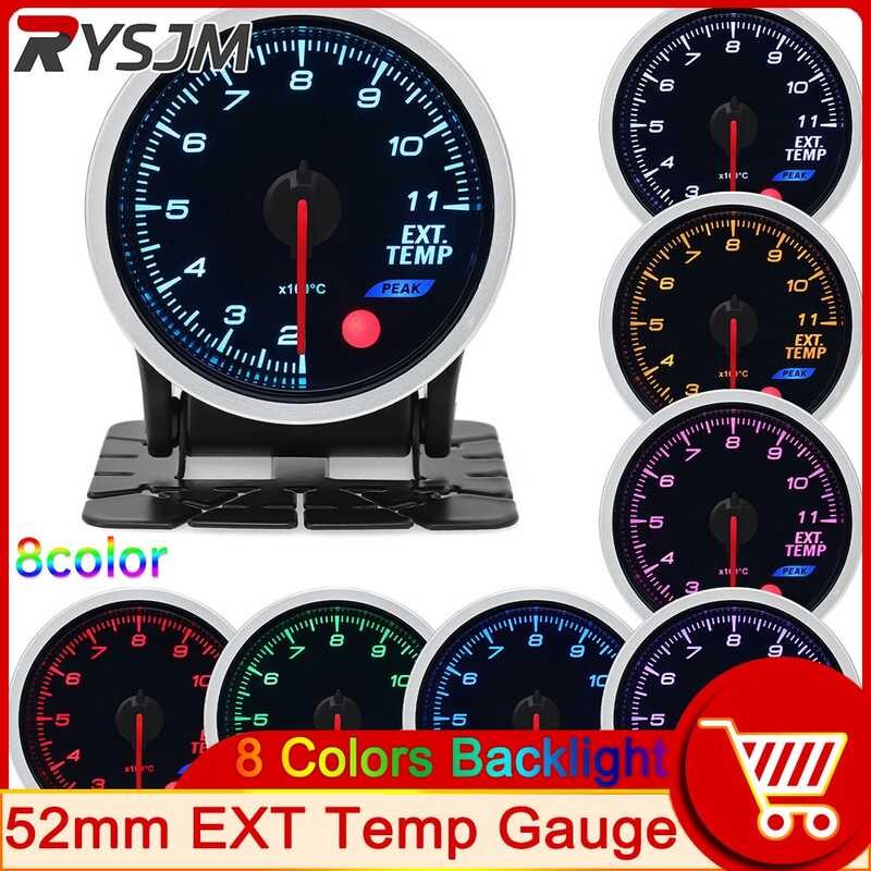 52Mm AD EXT Temp Gauge 8 Colors Backlight “ Exhaust Gas Temperature ...