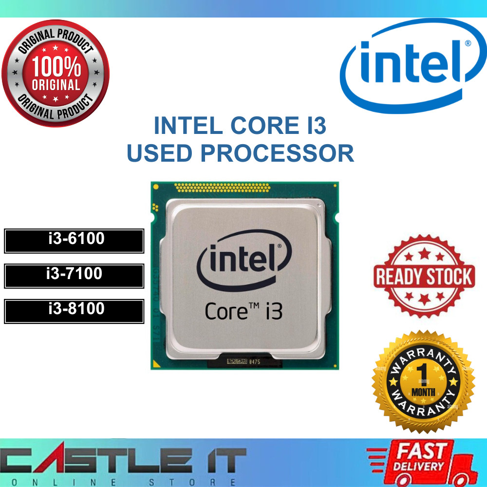 Intel Core i3 9100 8100 7100 6100 9th 8th 7th 6th Gen LGA1151 Processor USED i3-7100 i3-6100 ...