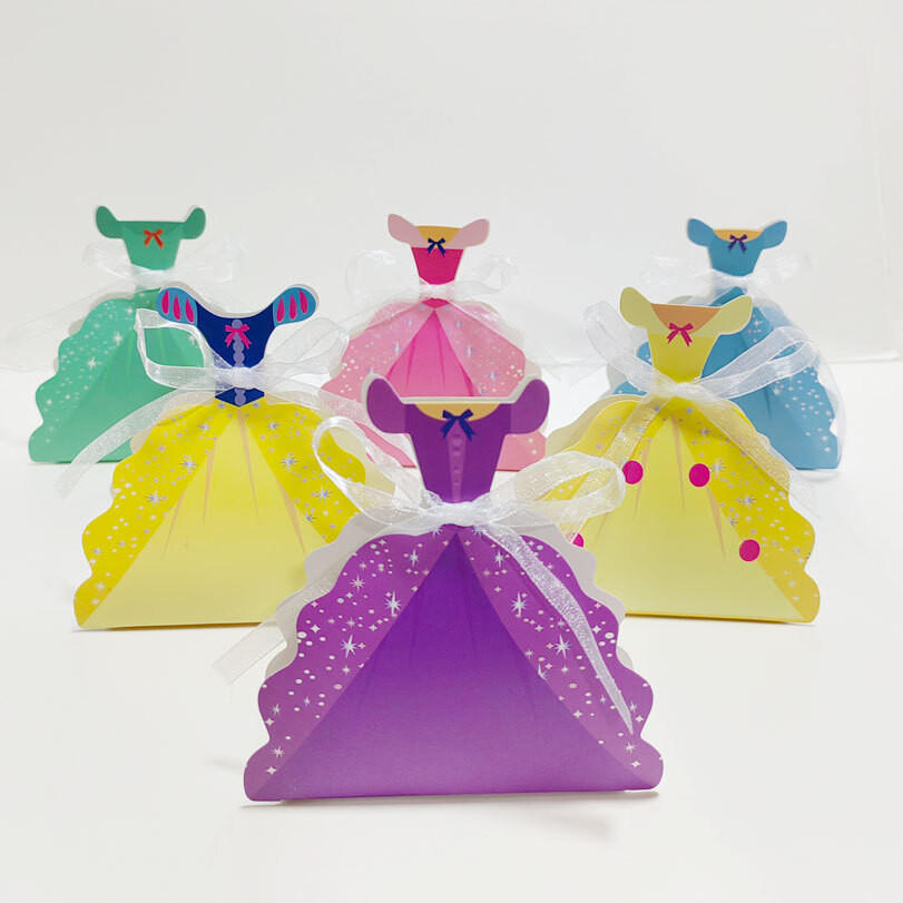 Candy 75 Theme Box Girl Princess Dress Gift Packaging Paper Favor Boxes ...