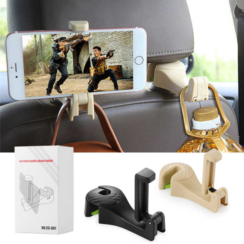 Seat Back Car Headrest Hook with Phone Holder Stand For Mercedes Benz ...