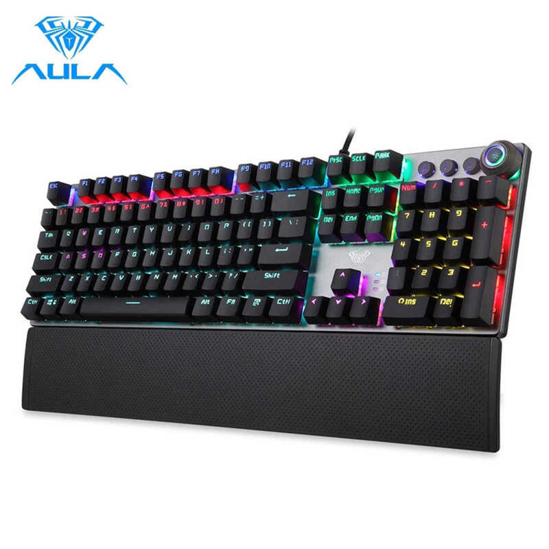 Nical AULA Keyboard 104 Keys Blue Brown Black Switch Gaming Keyboards ...