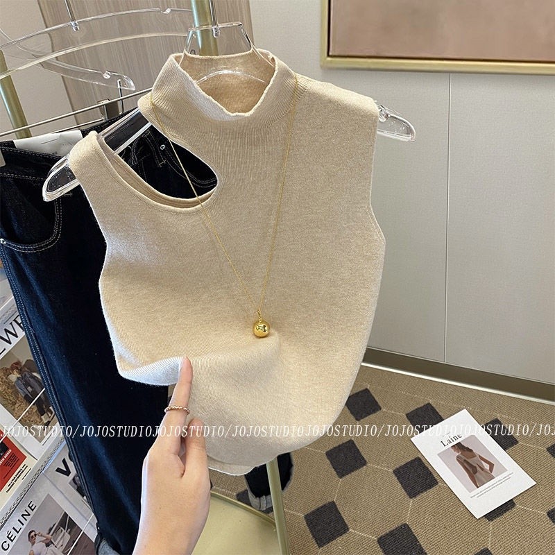 Sleeveless vest, knitted fabric, form-fitting, new style, elegant for ...