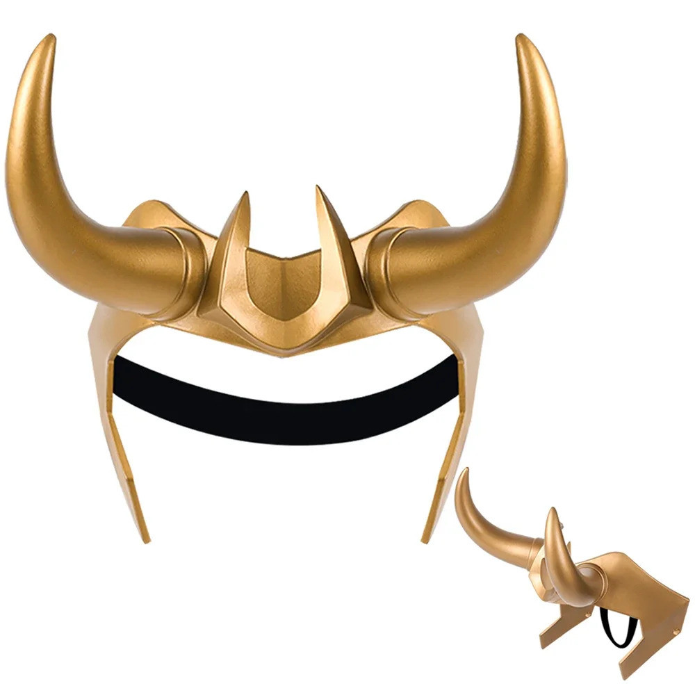 § Headwear Mask Loki Break Horn Cosplay Costume Accessories PVC Helmet ...
