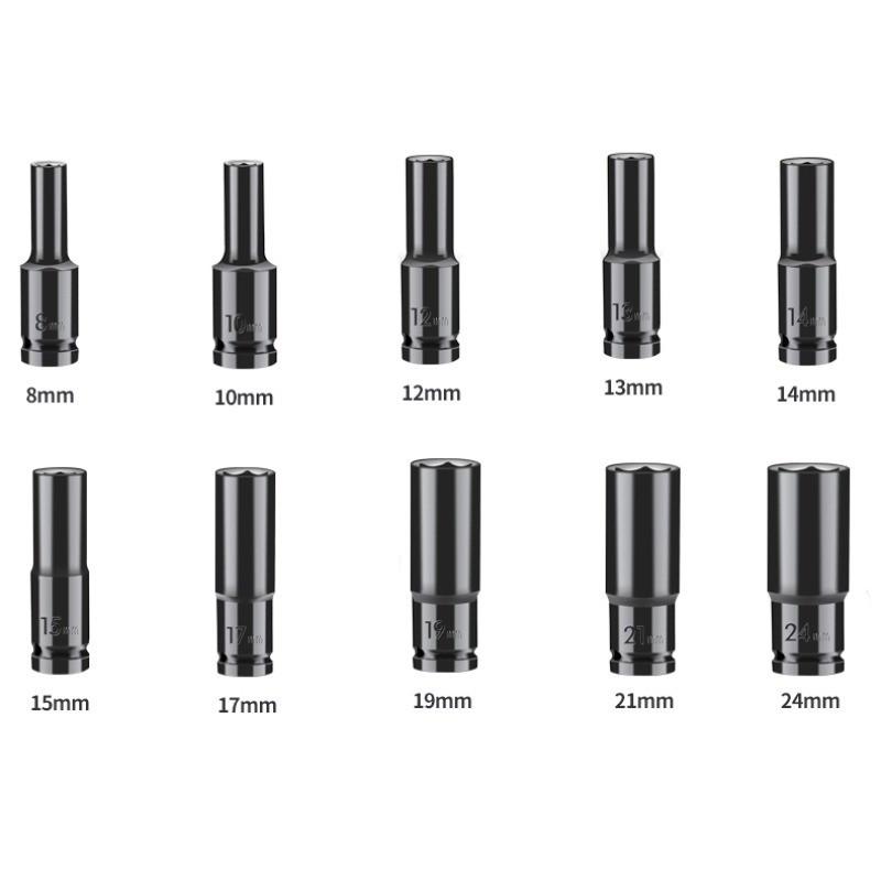 10 Pcs 1/2" Master Impact Socket Set (8-24 Mm) Impact Socket Set | Shopee Philippines