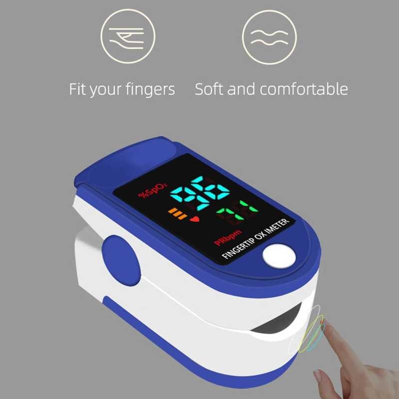 4 Color OLED Display Digital Medical Finger Pulse Oximeter Blood Oxygen ...