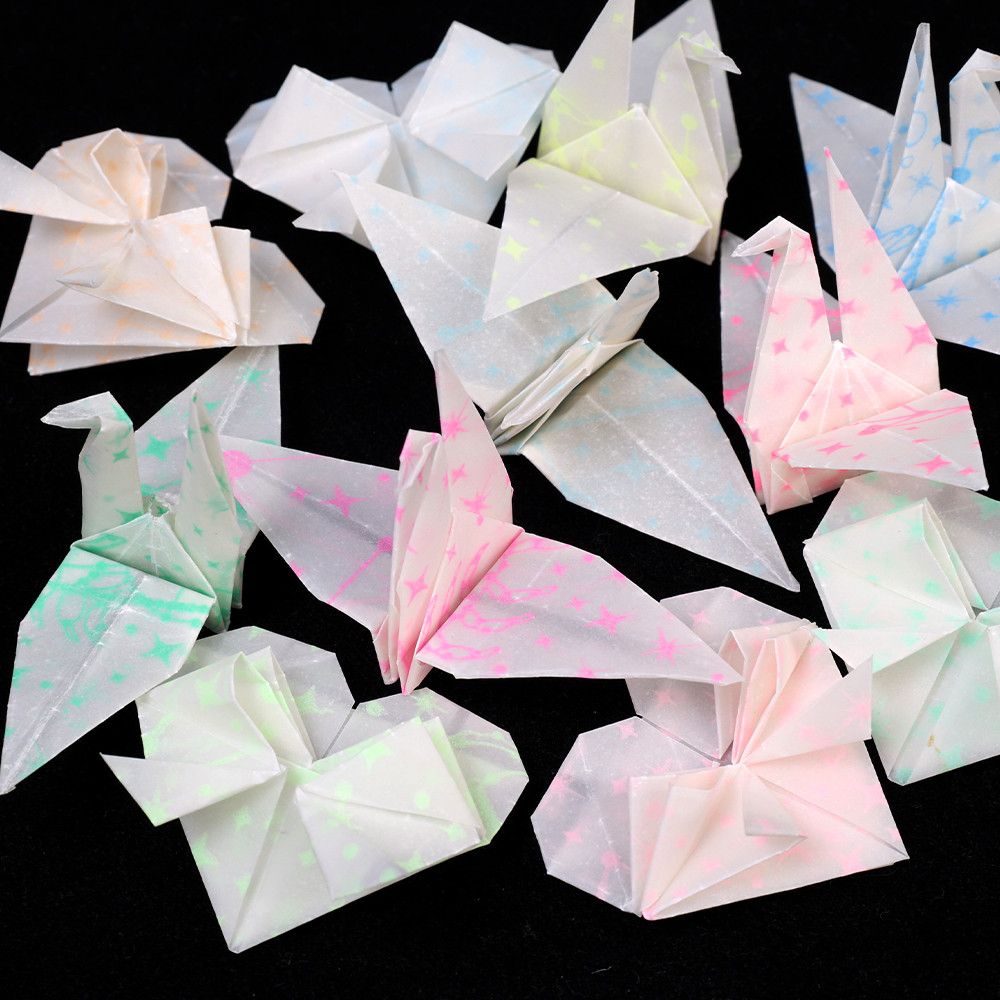 48 Sheets/ Kit Beautiful Romantic Luminous Starry Sky Craft Origami ...