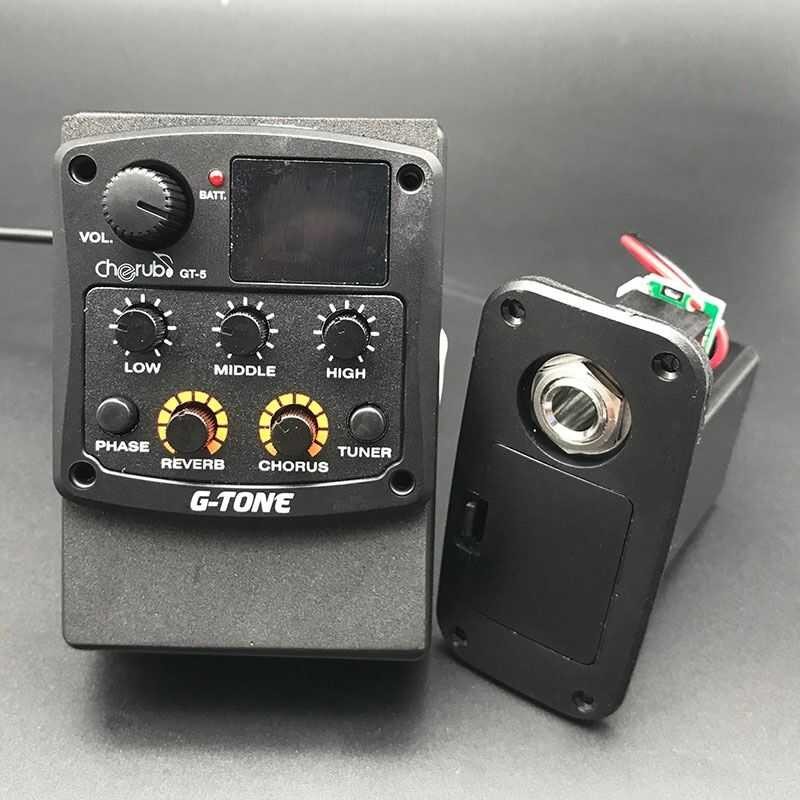 G-Tone Cherub Series Acoustic Guitar Preamp Piezo Pickup 3-Band EQ ...
