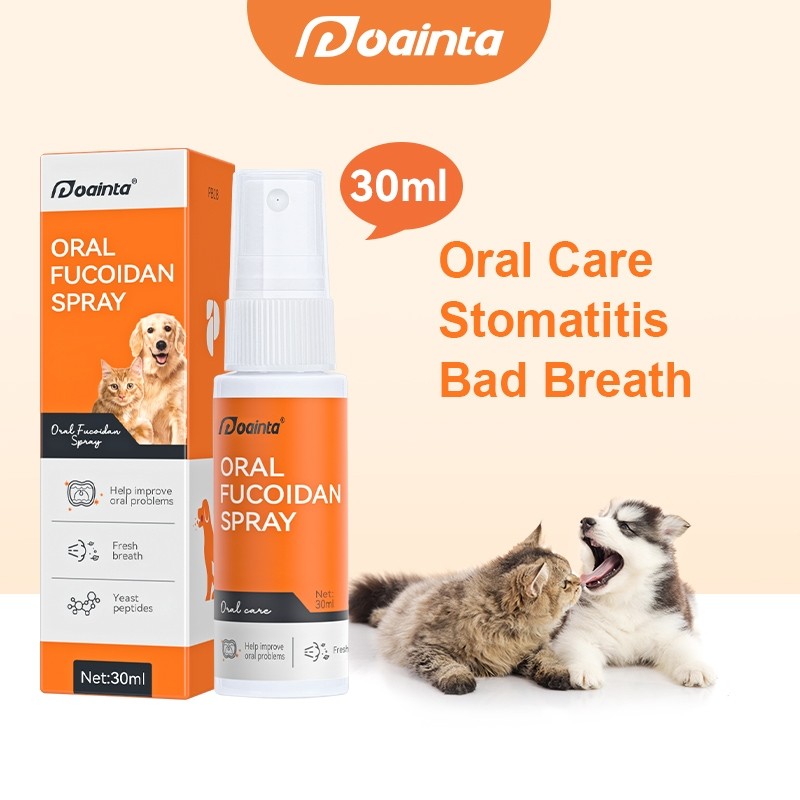 PUAINTA Pet Oral Spray for Dog and Cat Bad Breath Stomatitis Mouth ...
