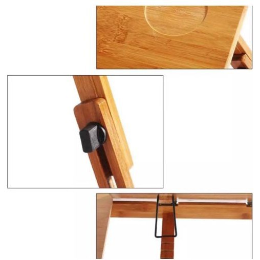 Senda Portable Bamboo Wood Laptop Desk Table Stand Adjustable Bed Tray ...