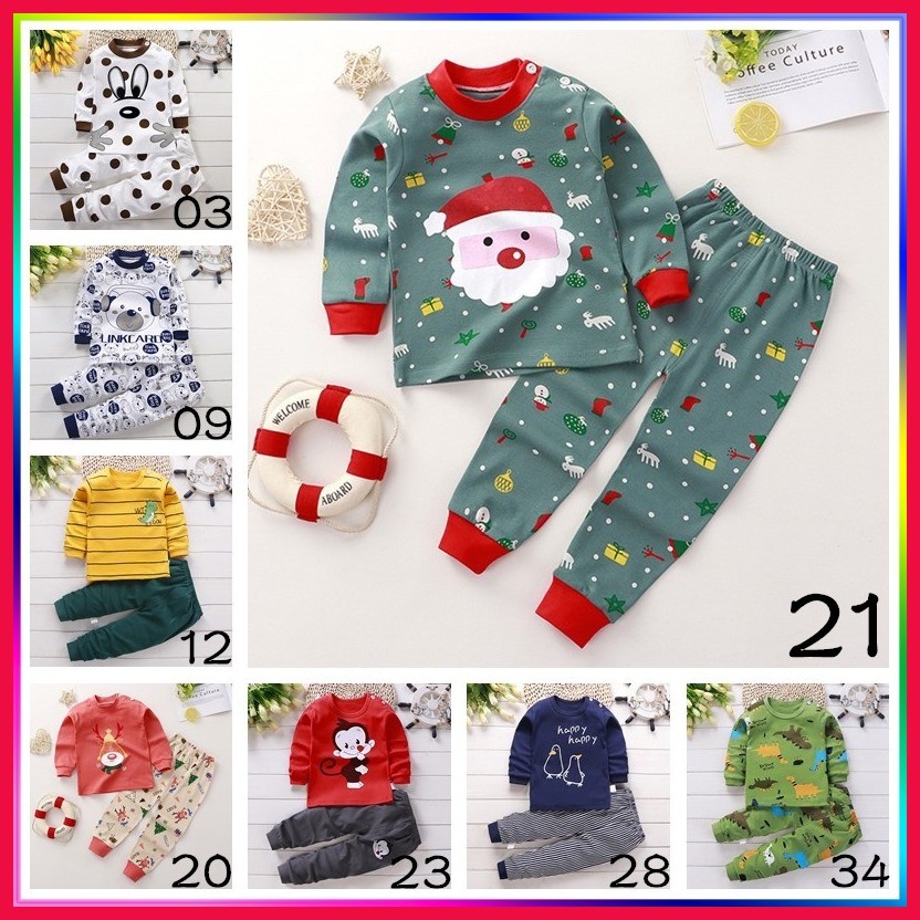∰ ┐ ∷ Christmas Kids Pyjamas Set Cotton Newborn Baby Pyjamas Long ...