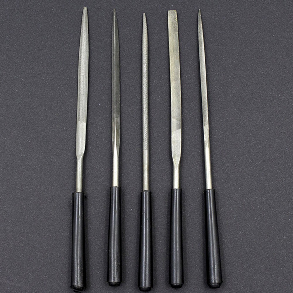 [COD] 5pcs 3x140mm Flat Triangle Round File Diamond Needle File Set ...