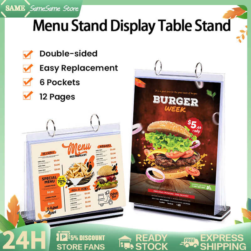 Menu Board Display A4 A5 A6 Leaves Advertisement Sign Poster For Food ...