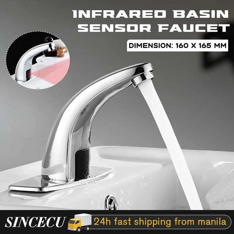 Sincecu Elegant Touch-Free Deck Mount Kitchen Faucet With Infrared ...