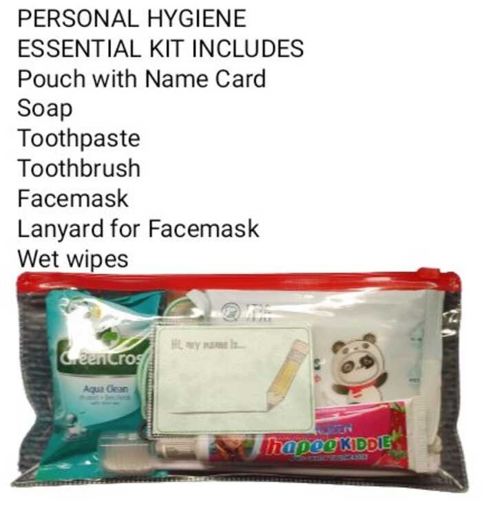 With Personal Hygiene Essentials Kit For Back To School Pouch Name Card ...