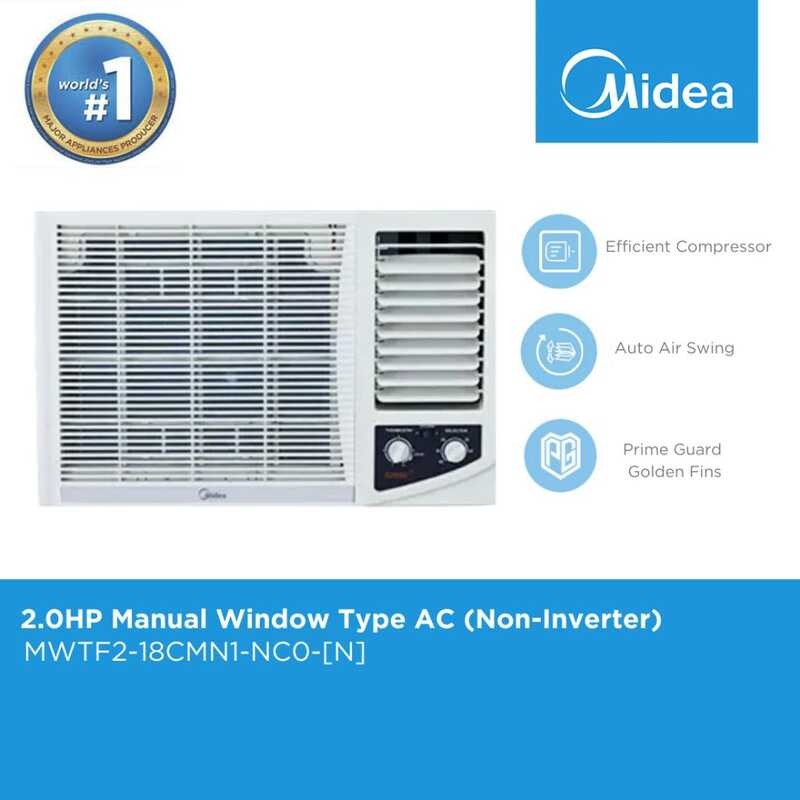 Midea Window Type FS Manual R410 2Hp And 2.5 HP F08 | Shopee Philippines
