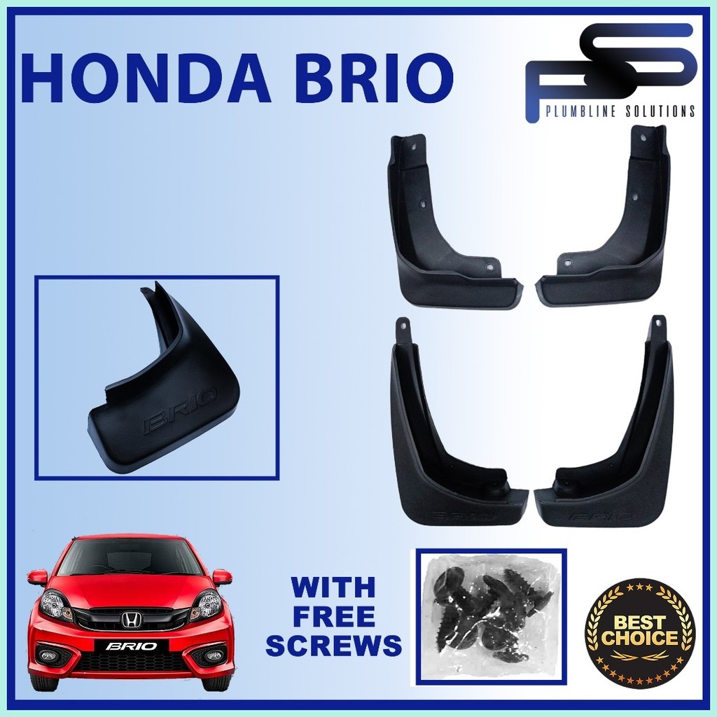 Mud Guard for Honda Brio RS 2016 2017 2018 2019 2020 2021 2022 2023 ...