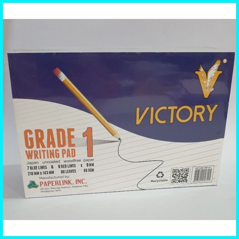 Victory Writing Pad Set of 10 Pads ( Grade 1 to 4 ) | Shopee Philippines