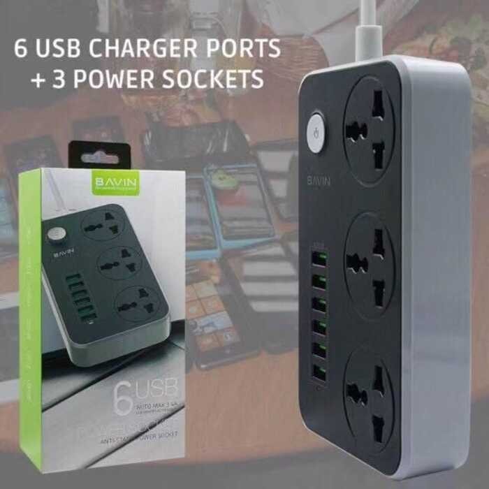 BAVIN A Wire Extension With Power Socket USB Port SC | Shopee Philippines