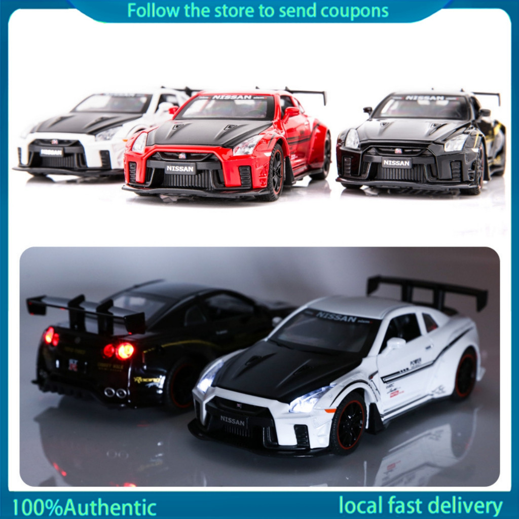 1:32 Nissan GTR R35 Modified Wide Car Models Alloy Diecast Toy Vehicle ...