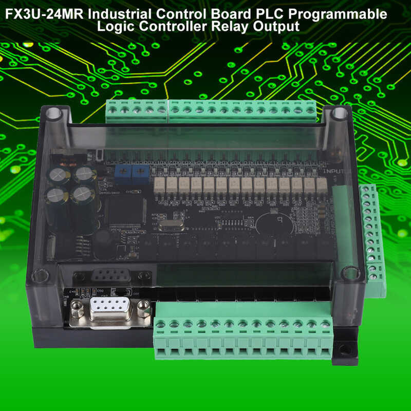 FX3U-24MR Industrial Control Board PLC Programmable Logic Controller ...